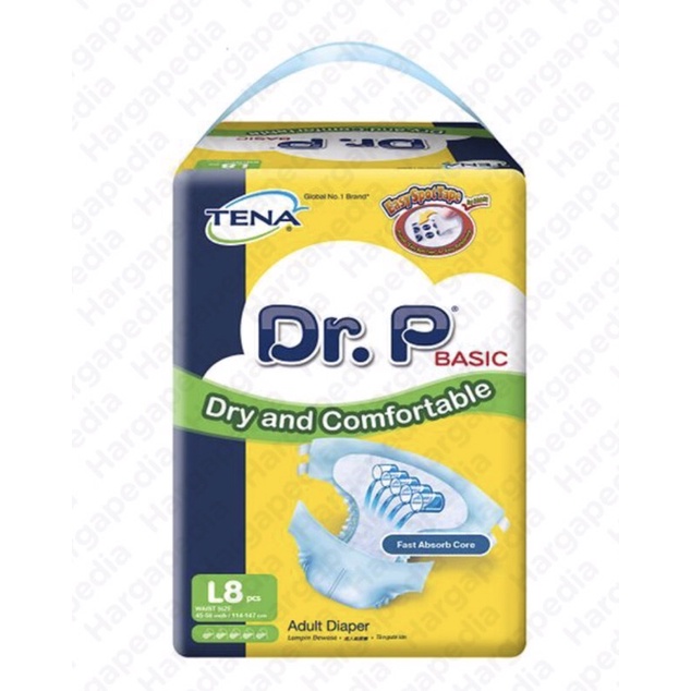 Dr P by Tena Basic Adult Diapers M10/L8/XL8 | Shopee Malaysia