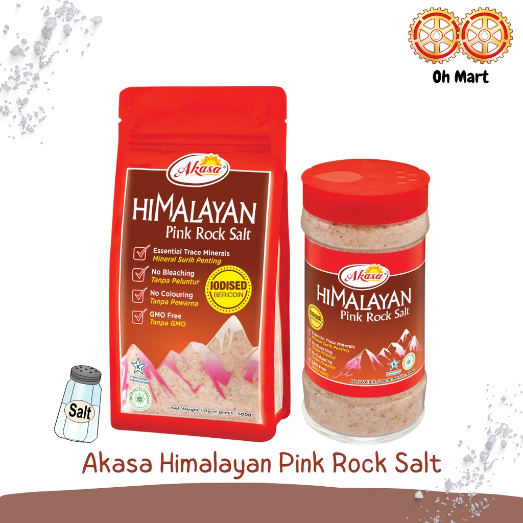 Akasa Himalayan Pink Rock Salt 400/500g | Shopee Malaysia