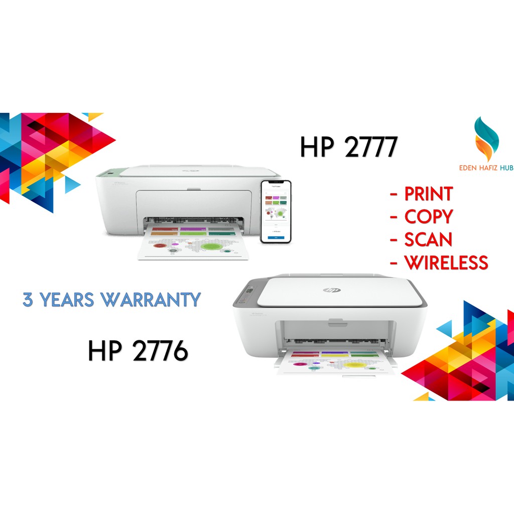 PRINTER MURAH WIRELESS HP 2777/2776 (PRINT,COPY,SCAN,WIRELESS) READY ...