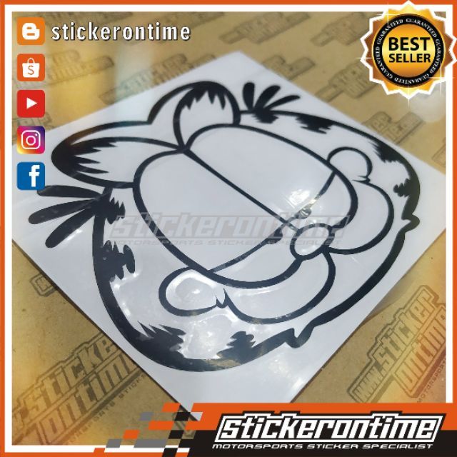 Garfield Face Cartoon Car Sticker | Shopee Malaysia