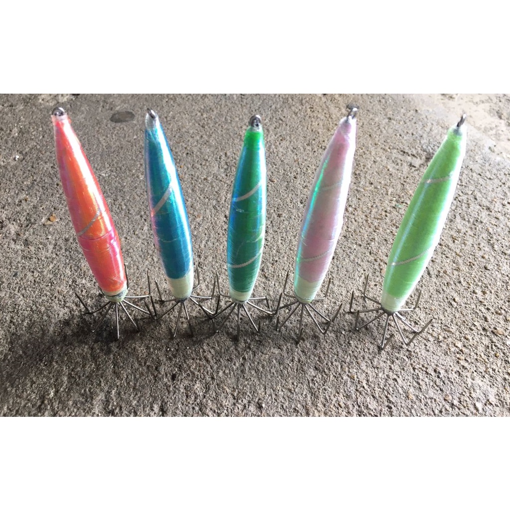 CANDAT VEITNAM TWIST SQUID JIG *HAND MADE* SIZE 80g / 100g | Shopee ...