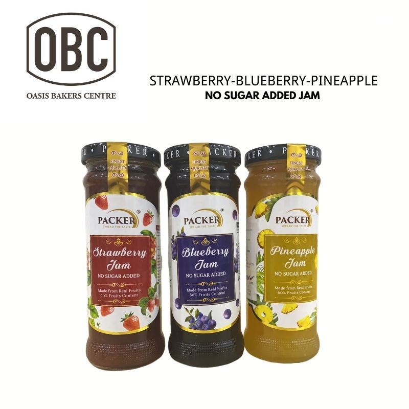 PACKER Low Sugar Fruit Jam Blueberry/Strawberry/Pineapple Jam 300g ...