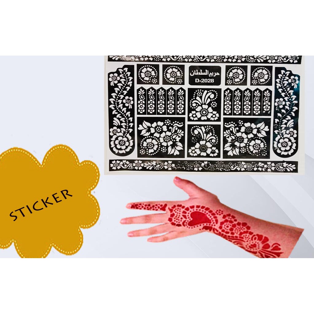 STICKER HENNA {HANDS } tattoo DESIGNS.A henna tattoo is a temporary ...