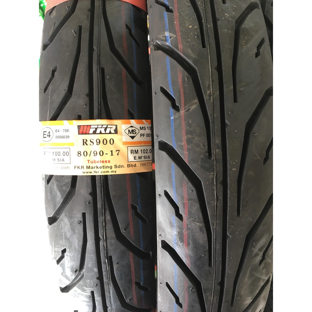 FKR TYRE TAYAR RS900 TUBELESS 70/90-17 80/90-17 | Shopee Malaysia