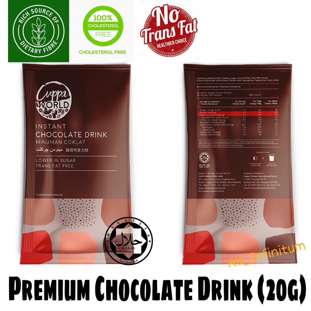 Cuppa World Instant Premium Chocolate Drink (20g) | Shopee Malaysia