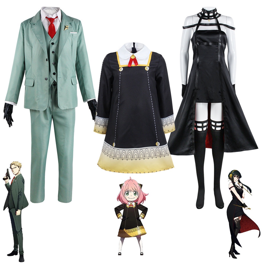 Anime Spy x Family Costume Loid Forger Yor Forger Anya Cosplay Costume ...