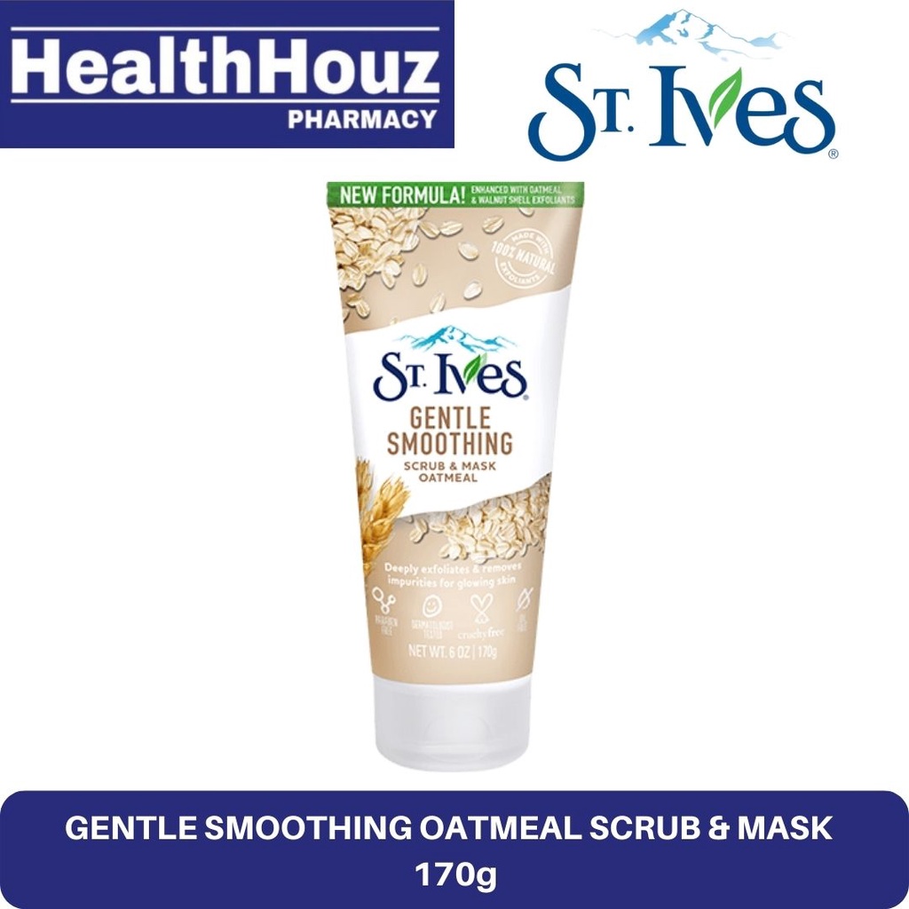ST. IVES Gentle Smooth Oatmeal Scrub Mask 170g | Shopee Malaysia