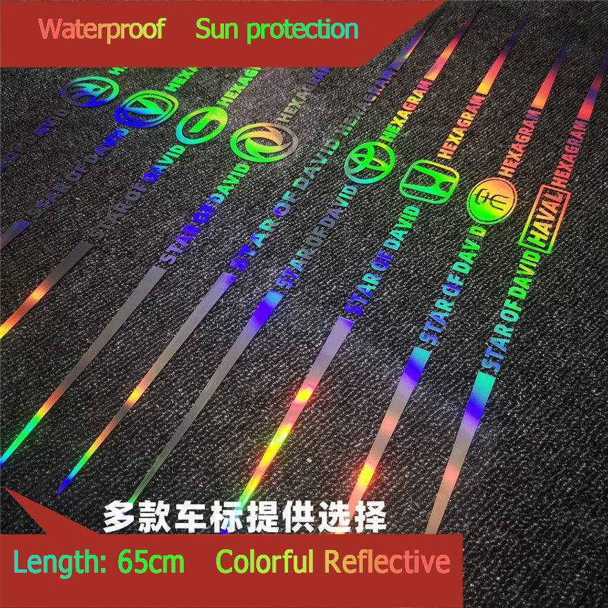 Car Colorful Reflective Stickers Laser Stickers For Toyota Honda ...