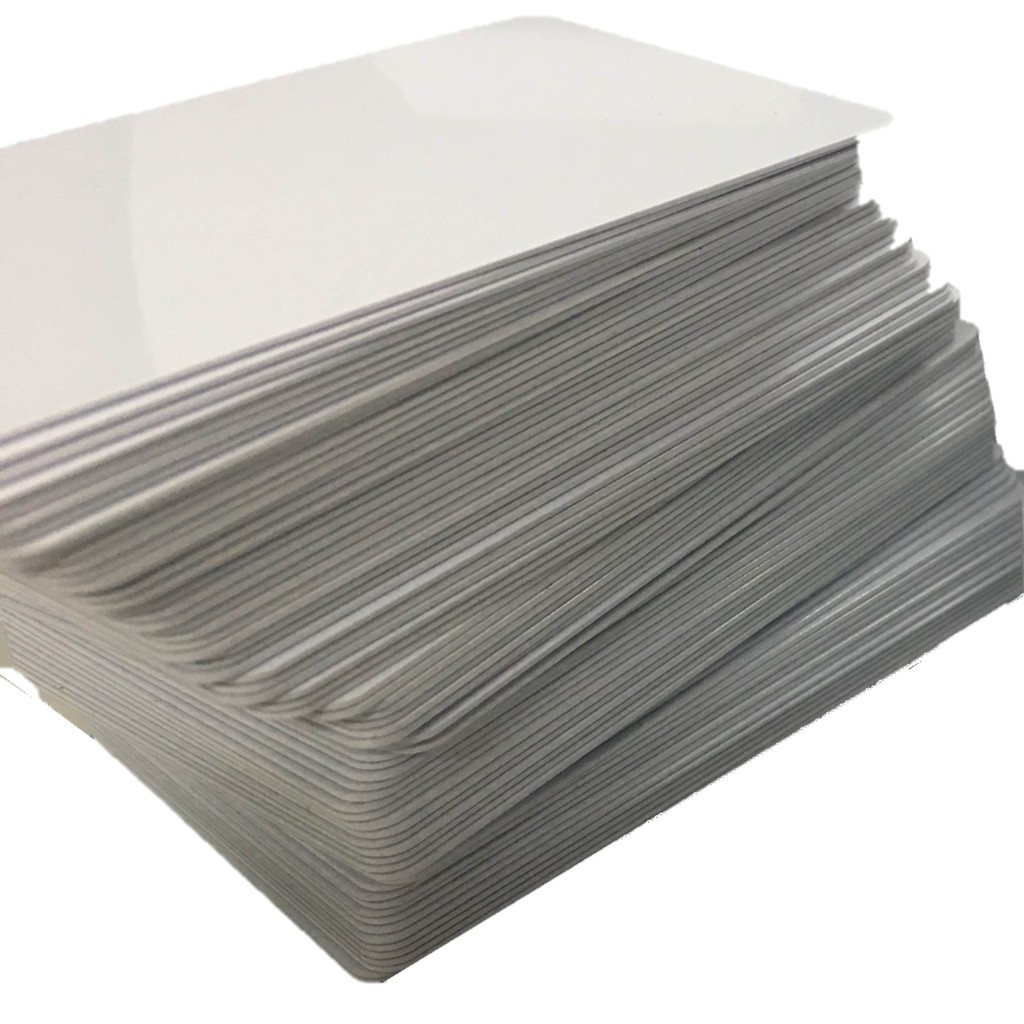 NEW PVC BLANK PLASTICS CARD 0.76MM (100 pcs) FACTORY PRODUCT | Shopee ...