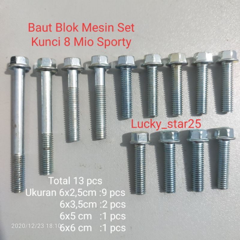 MESIN Engine Block Bolts Key Set 8 Mio Sporty | Shopee Malaysia