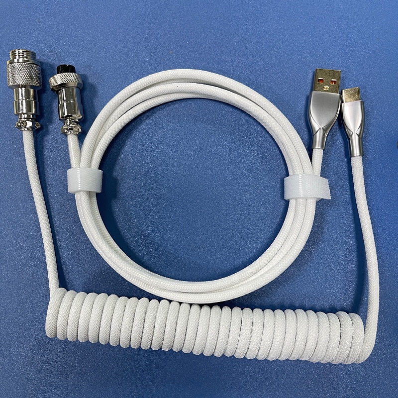 Coiled Keyboard Cable,Custom Coiled Type-C to USB A Cable,Double ...