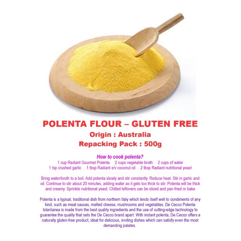 Organic Polenta Flour (corn meal) Gluten Free - 500g | Shopee Malaysia