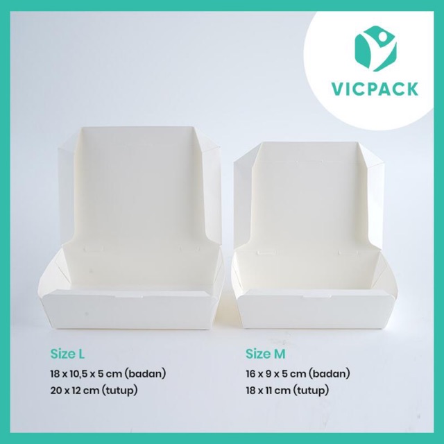 Vicpack/ Food Cardboard/Food box/paper lunch box 1 pack | Shopee Malaysia