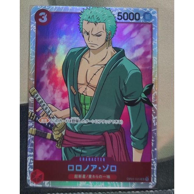 ONE PIECE ! OPCG OP01-025 Roronoa Zoro SR | Shopee Malaysia