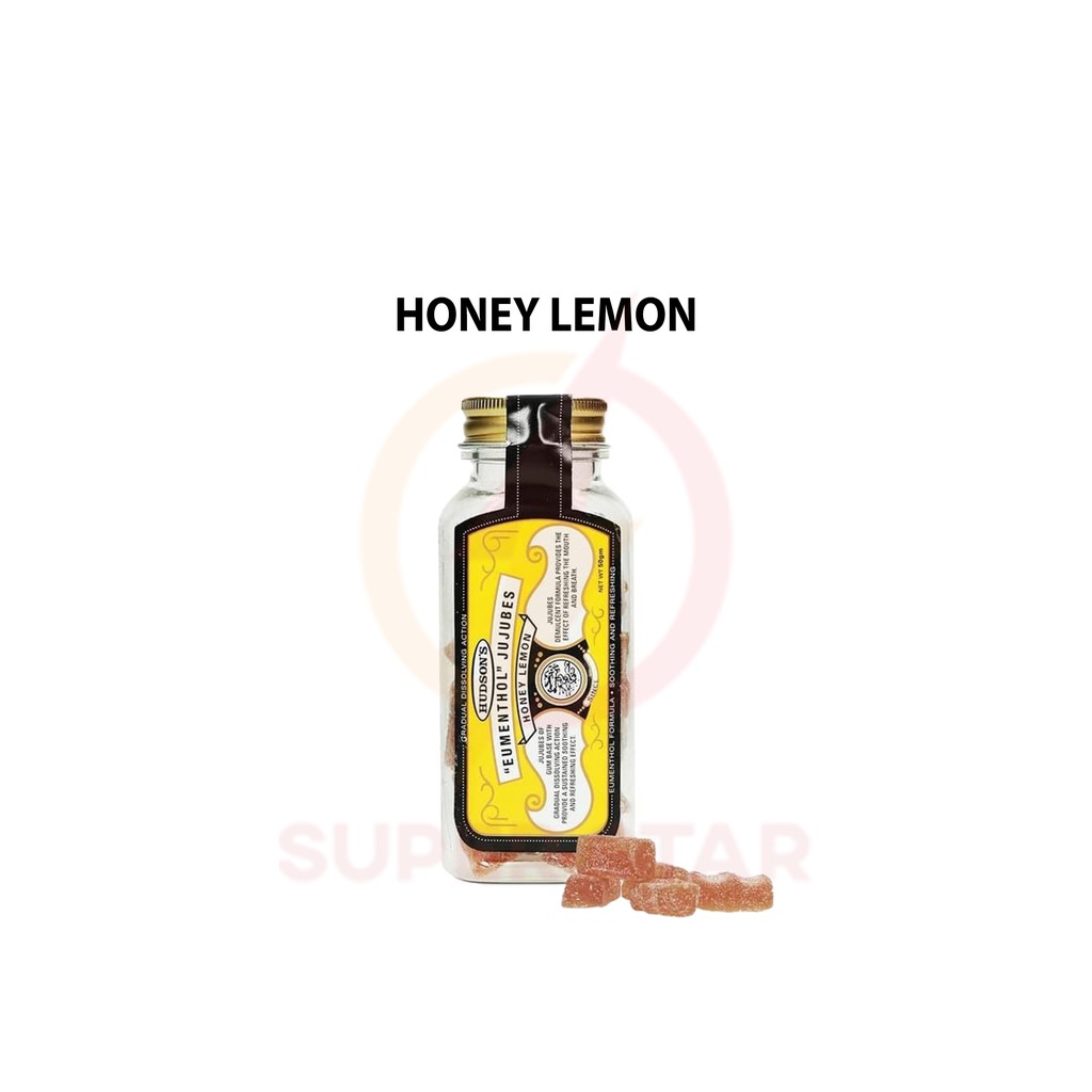 Hudson's Eumenthol Jujubes Classic Candy Bottle 50g (Original/Honey ...