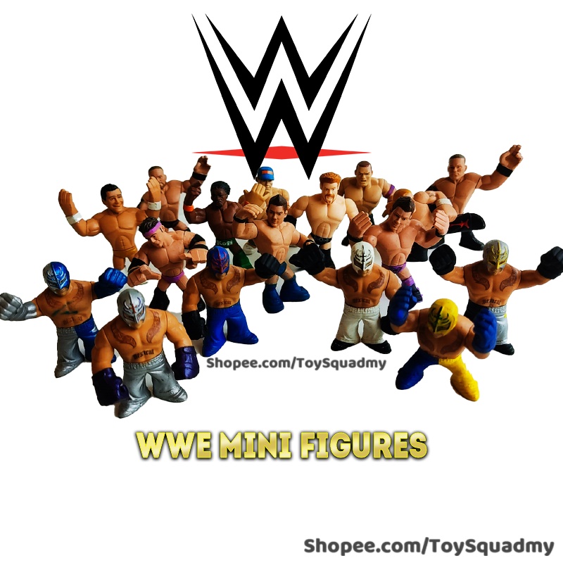 WWE mini figurines free champion belt | Shopee Malaysia