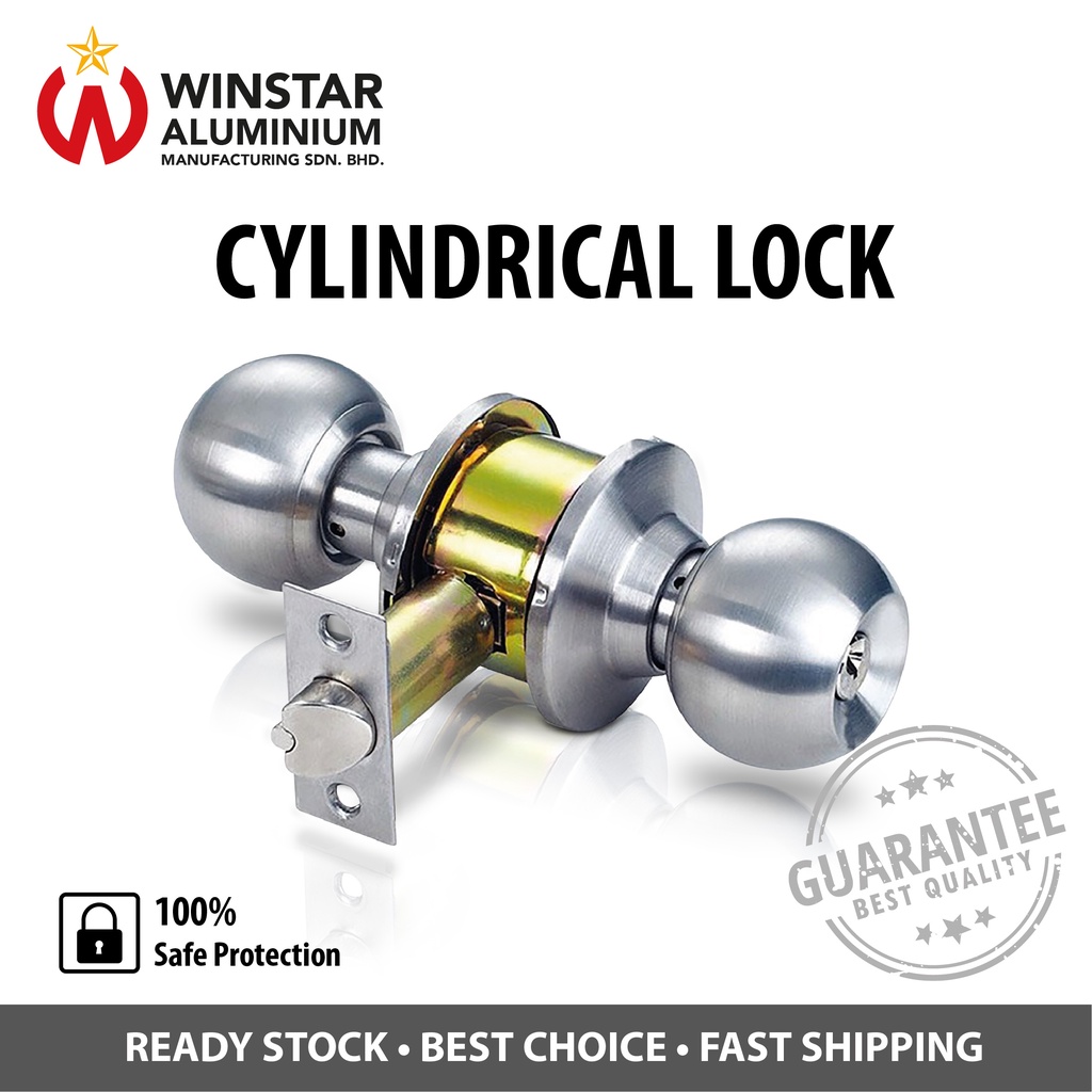 Cylindrical Door Lock Set (60MM) Rockey /Big House | Shopee Malaysia