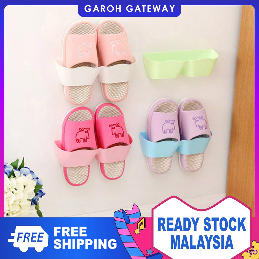GG - Wall Mounted Shoe Rack Foldable Shoe Storage Folding Slipper Rack ...