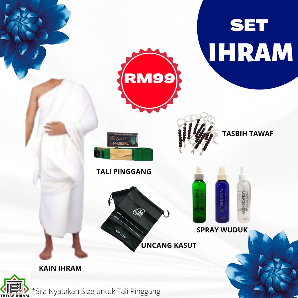 Set Ihram Lelaki/Set Umrah Lelaki/Set Kurta/Set Lelaki/Umrah | Shopee ...