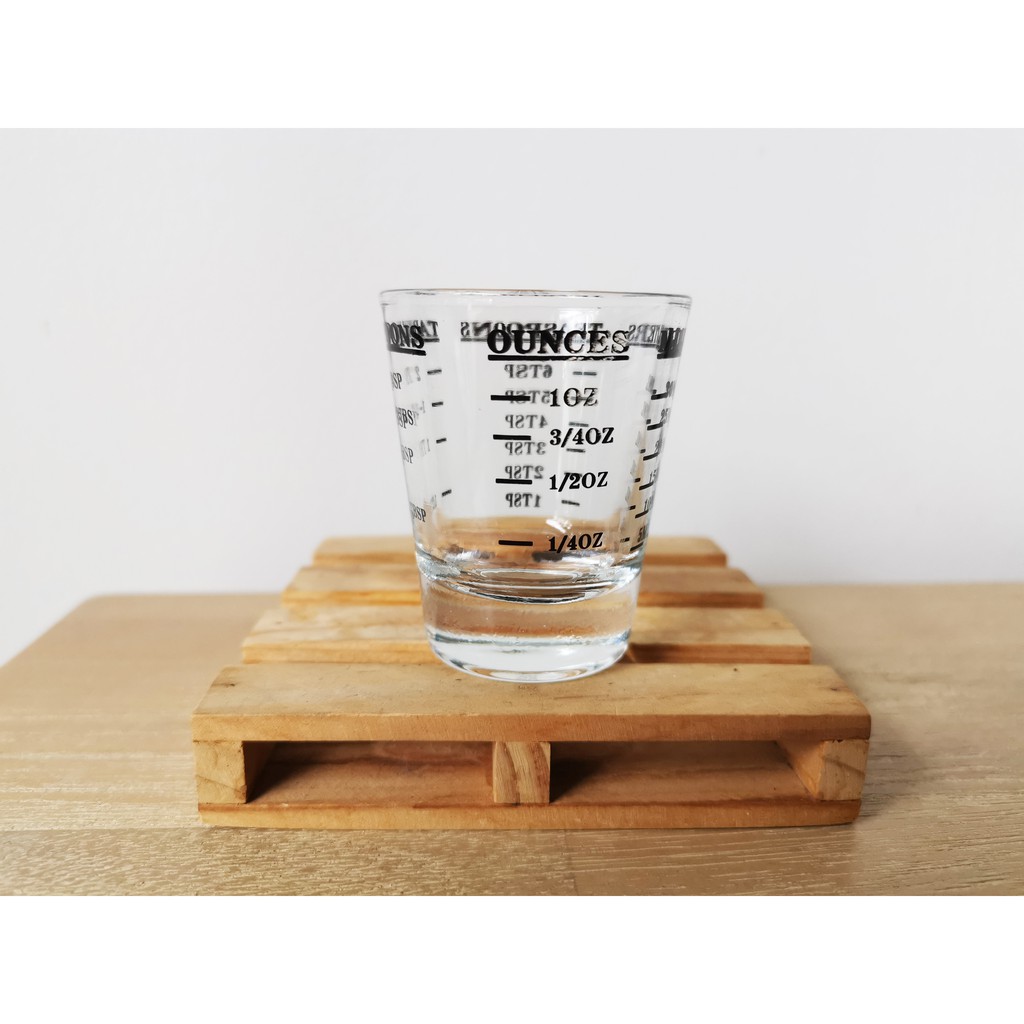 Single Espresso Shot Glass Measuring Cup (lettering printing error ...