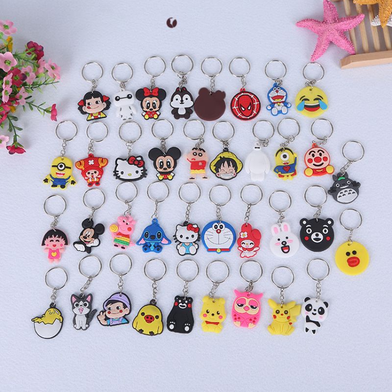 Keychain cute cartoon keychains kartun comel key ring cartoons (1pc ...