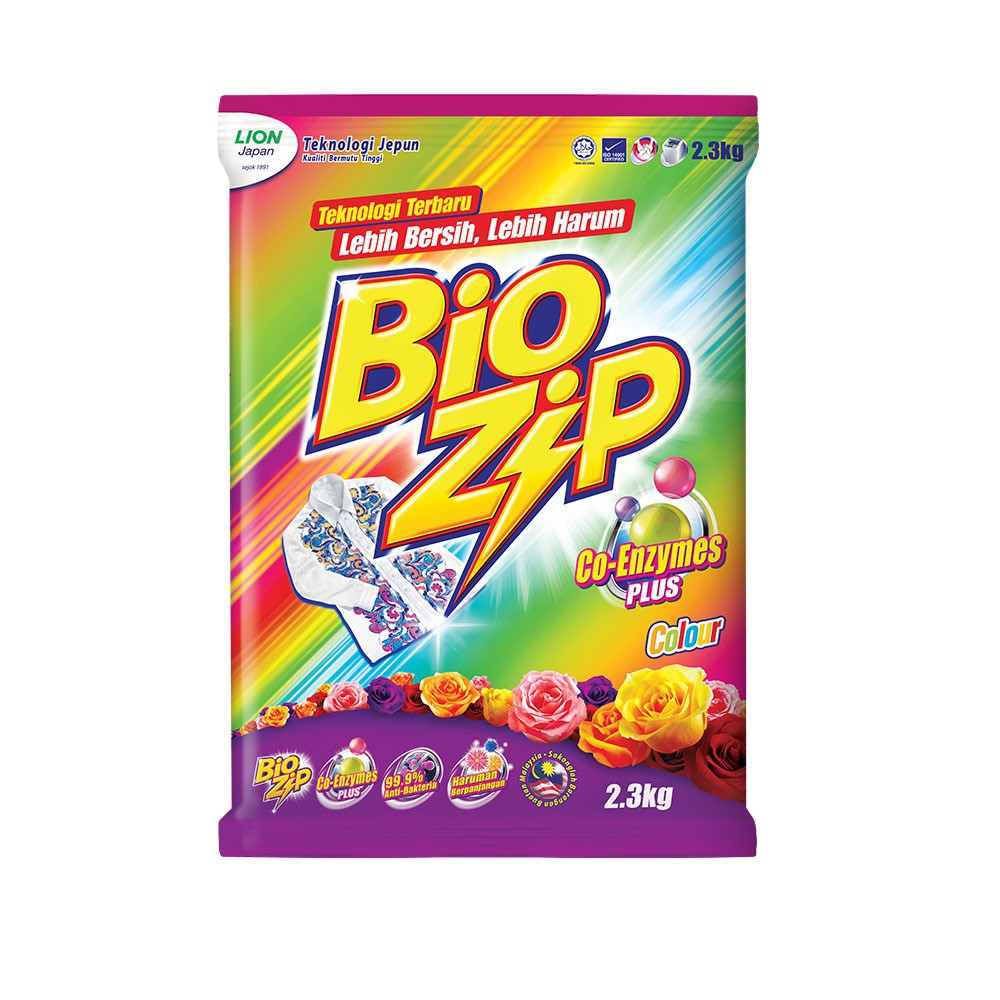 Bio Zip Powder Laundry Detergent Colour 2.3kg | Shopee Malaysia