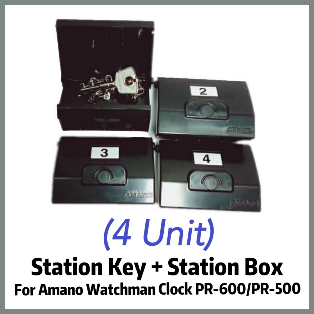 Amano Station Key With Box For Amano Watchman Clock PR-500 / PR-600 (4 ...