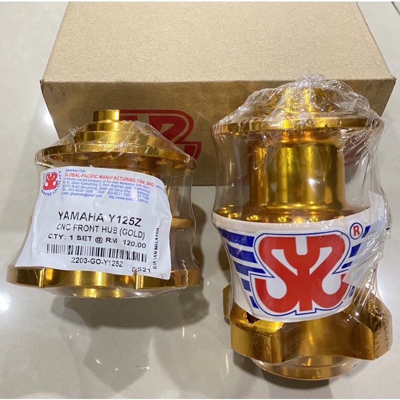 SYS CNC ALLOY FRONT & REAR RIM HUB DRAG YAMAHA Y125 Y125Z Y125ZR >> RED ...