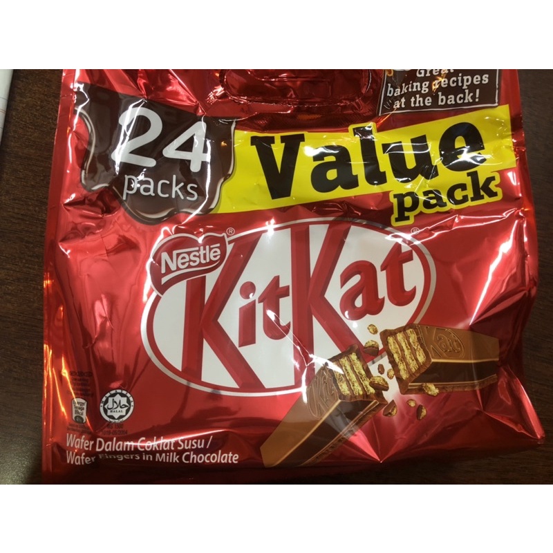 COKLAT KIT KAT VALUE PACK 24PACKSx17g CHOCOLATE KITKAT 2 finger巧克力 ...