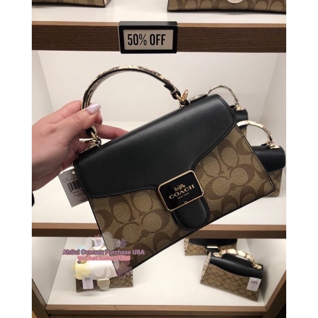Coach Pepper Satchel In Signature Canvas | Shopee Malaysia