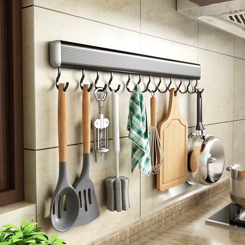 YUN JIE YA [Ready Stock] Kitchen Rack Hooks Organizer Tools Hook Hanger ...