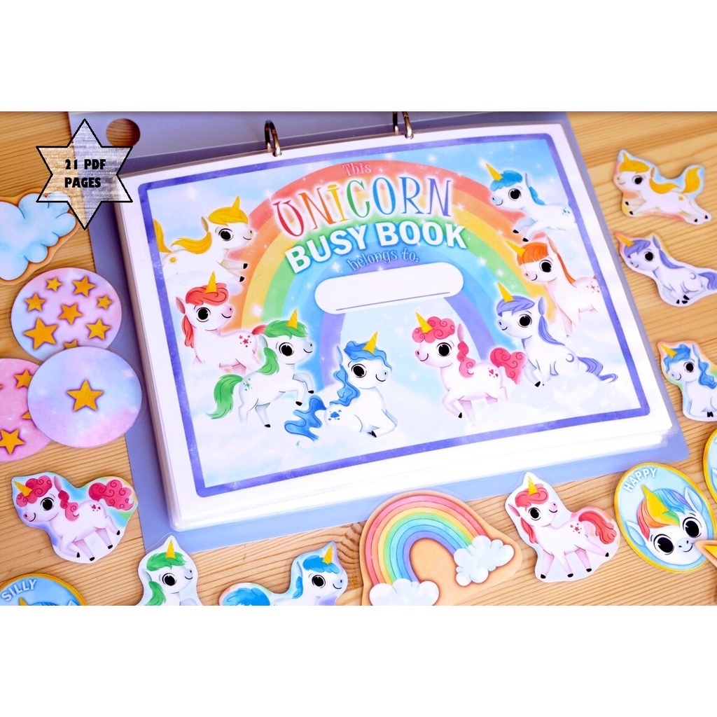 227- Unicorn Busy Book Preschool Printable PDF | Shopee Malaysia