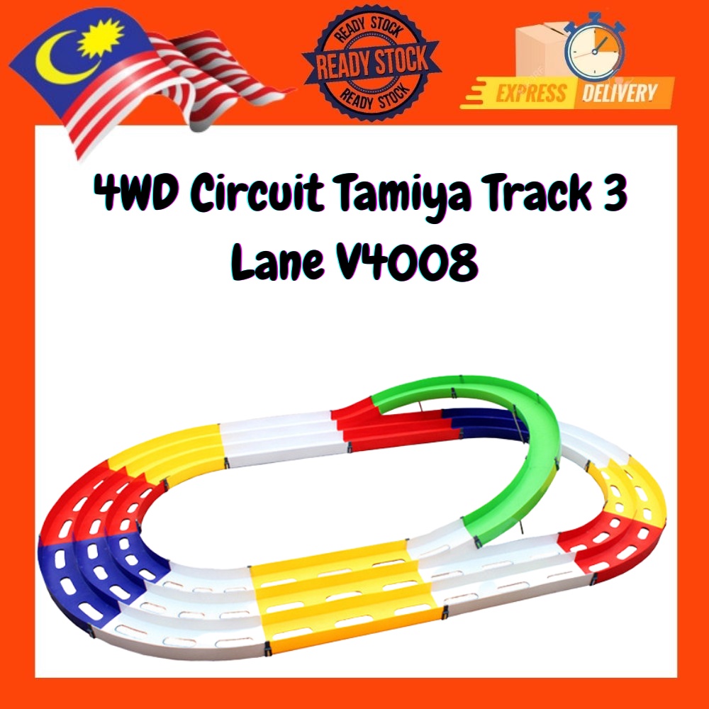 Mini 4WD Circuit Tamiya Track 3 Lane Brand Daxing V4008 | Shopee Malaysia