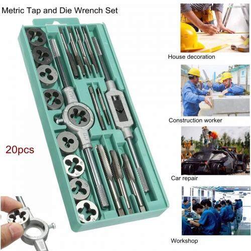 20PCS Tap and Die Metric Thread Chasing Removal Bolt Screw Extractor Puller Kit | Shopee Malaysia