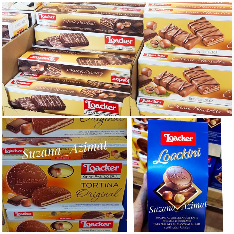 LOACKER GRAN BISCUITS/LOACKINI 100G/TORTINA 125G COKLAT LANGKAWI ...