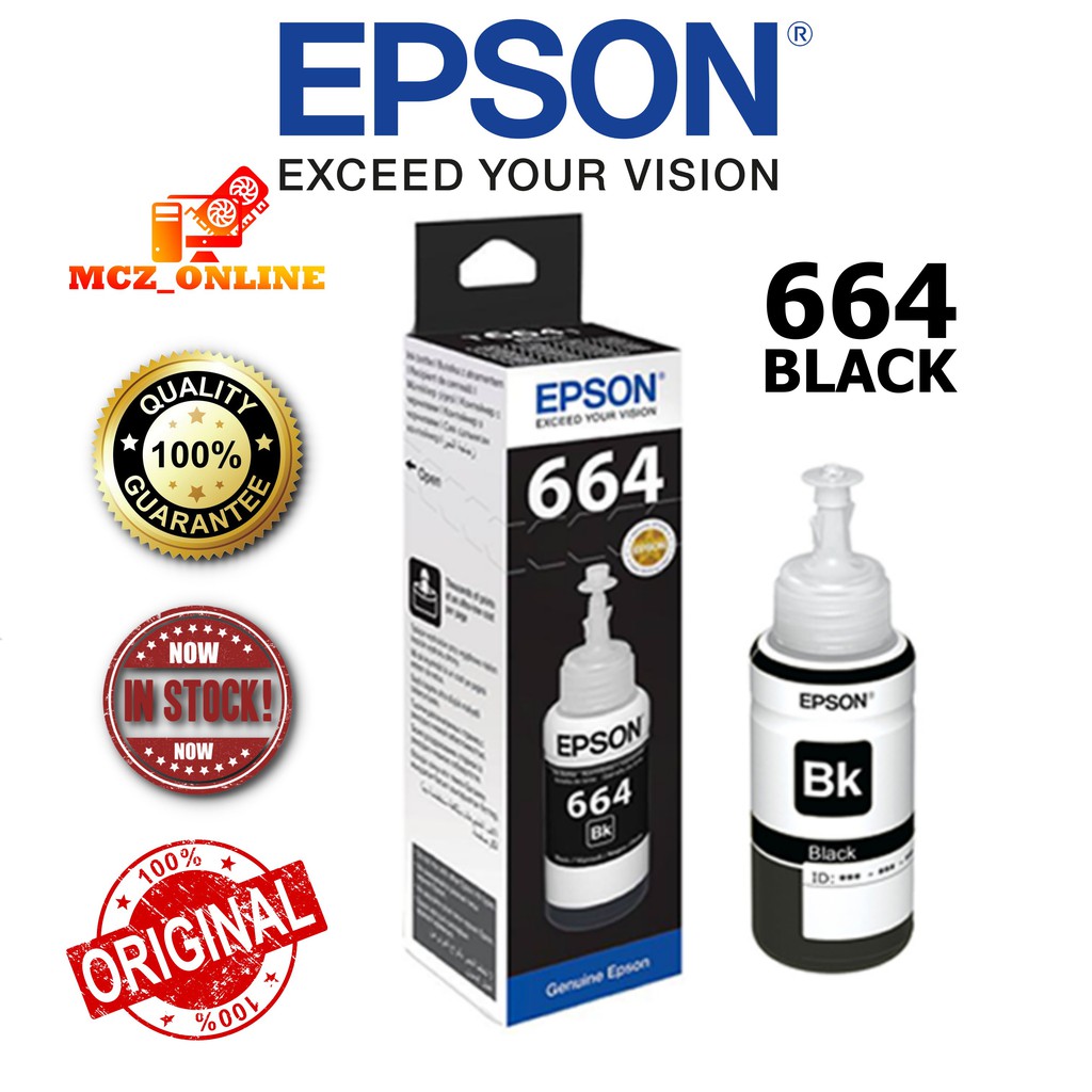 🔥HOT SELL🔥💯100% ORIGINAL💯 Epson 664 Black Ink Refill T6641 For Epson ...