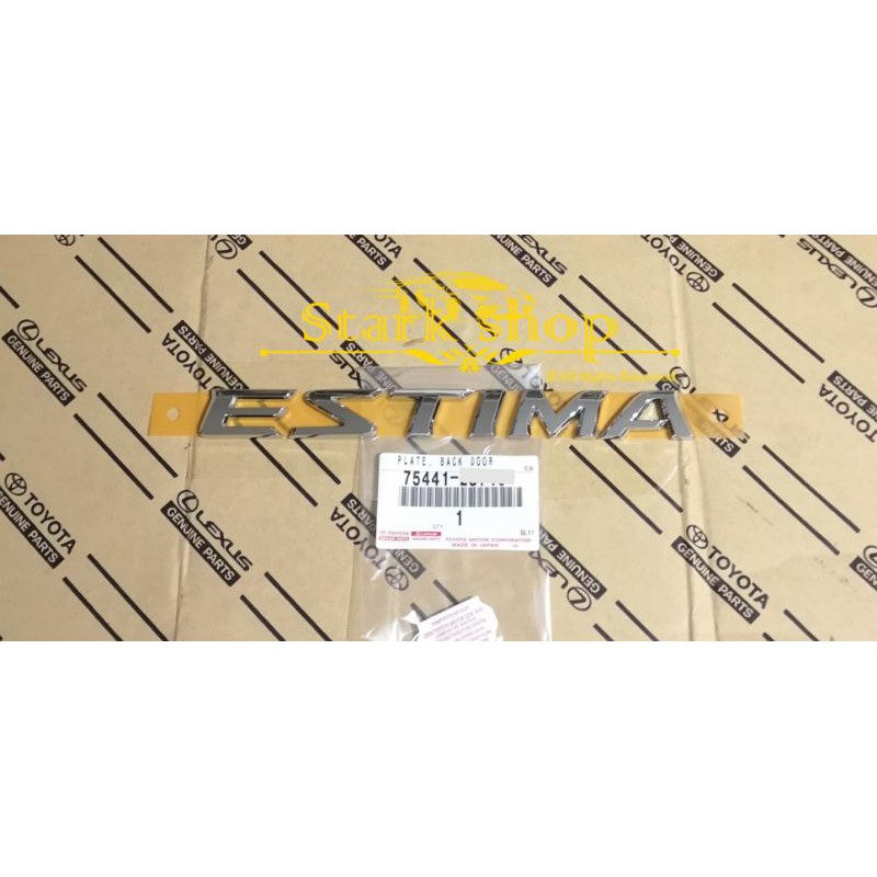ORIGINAL TOYOTA ESTIMA ACR50 2006~2017 REAR BONNET EMBLEM ESTIMA LOGO ...