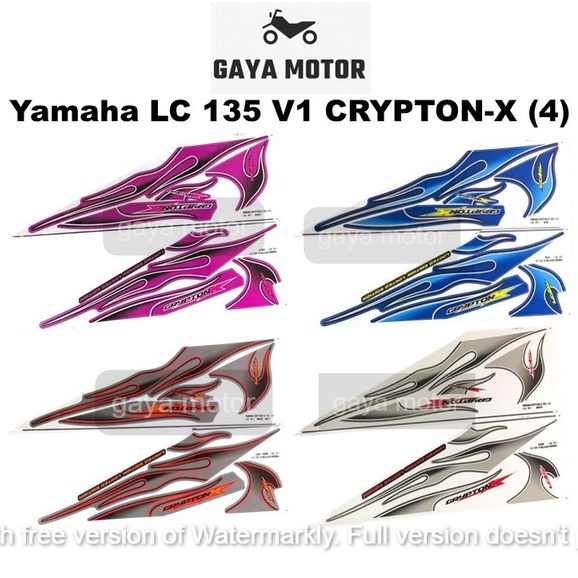 Yamaha LC 135 V1 CRYPTON-X (4) Body Sticker | Shopee Malaysia