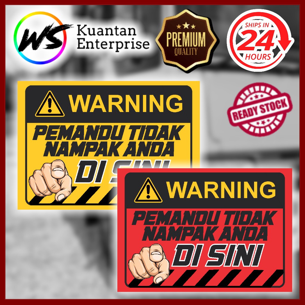 💯【100% Ready Stock】🔥WATERPROOF STICKER Lorry Sticker / Stiker Awas Lori ...
