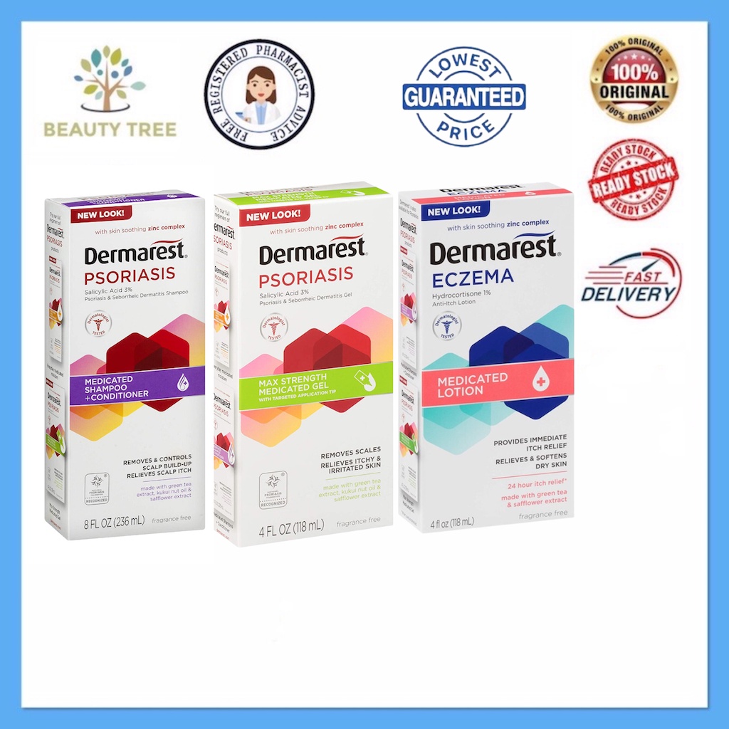 Dermarest Psoriasis Medicated Shampoo & Conditioner 236ml / Psoriasis ...