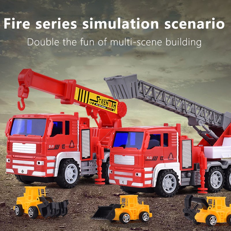Engineering Toy Mining Car Truck Children's Birthday Gift Fire Rescue ...