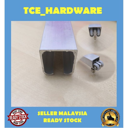 Sliding rollers 80KG Accessories aluminium hanging square rail track ...