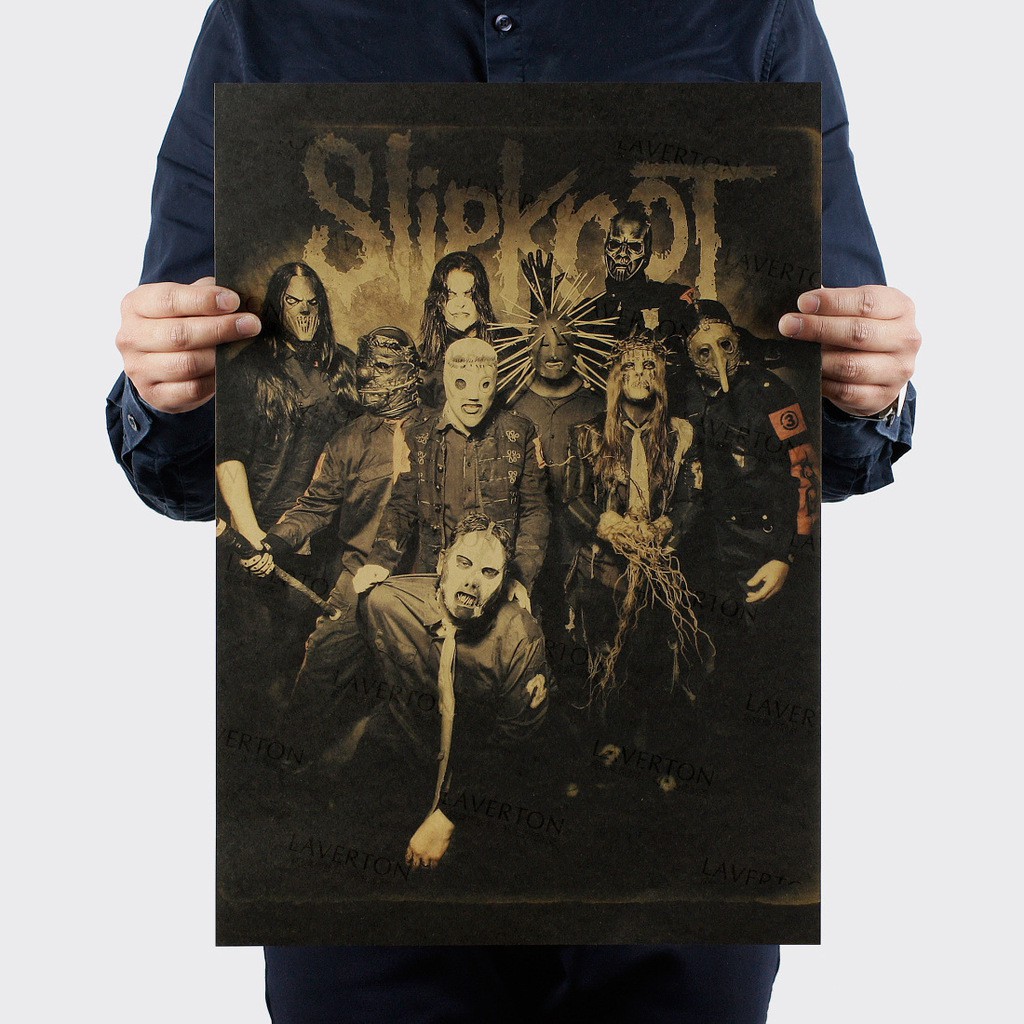 Classic Rock Band Slipknot Kraft Paper Poster Retro Bar Cafe Wall ...