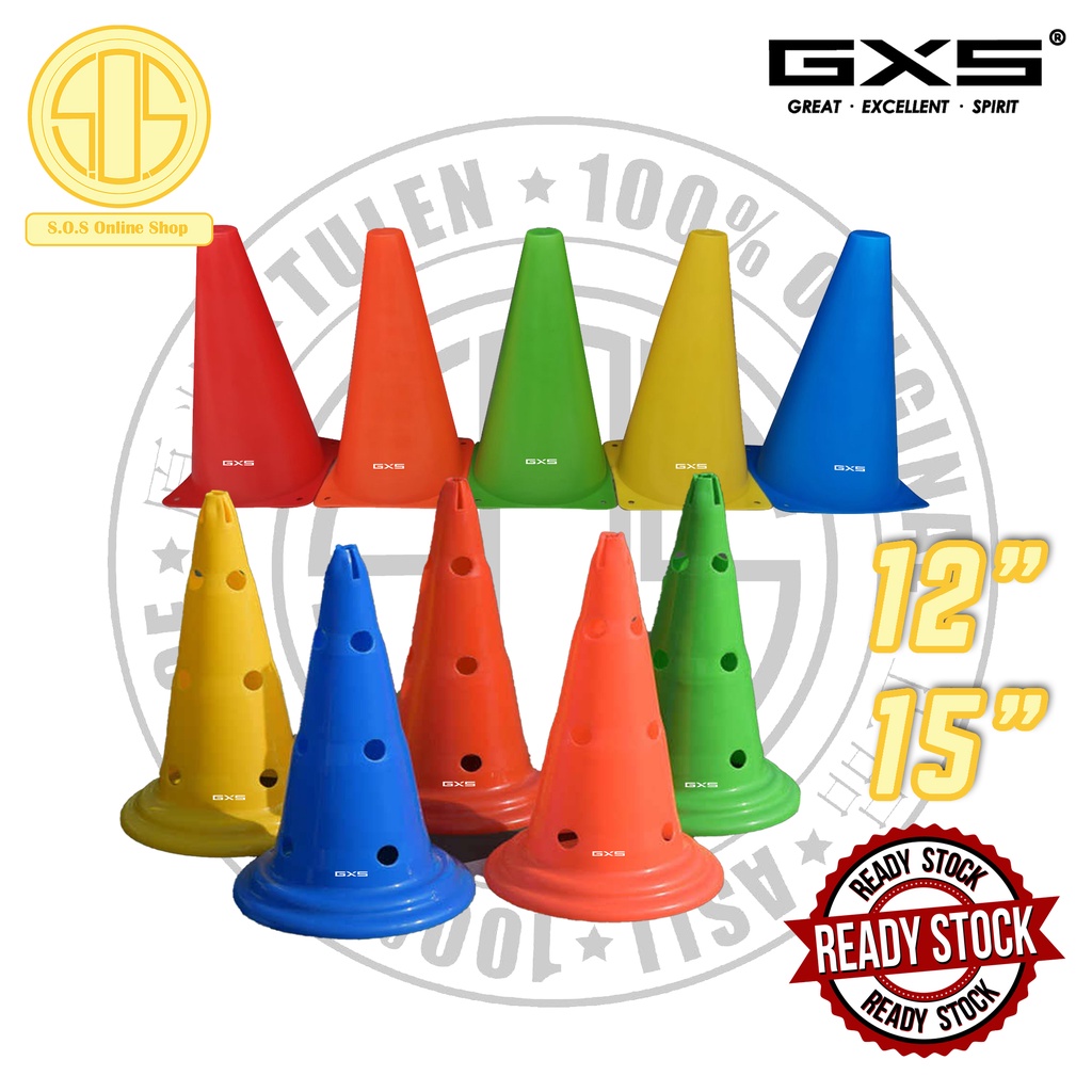 Sports Cone 12" & 15" With Hole Skittle Cone Outdoor/Indoor Training ...