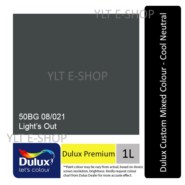 Dulux Premium 1L - 50BG 08/021 Light’s Out - EasyClean / PearlGlo ...