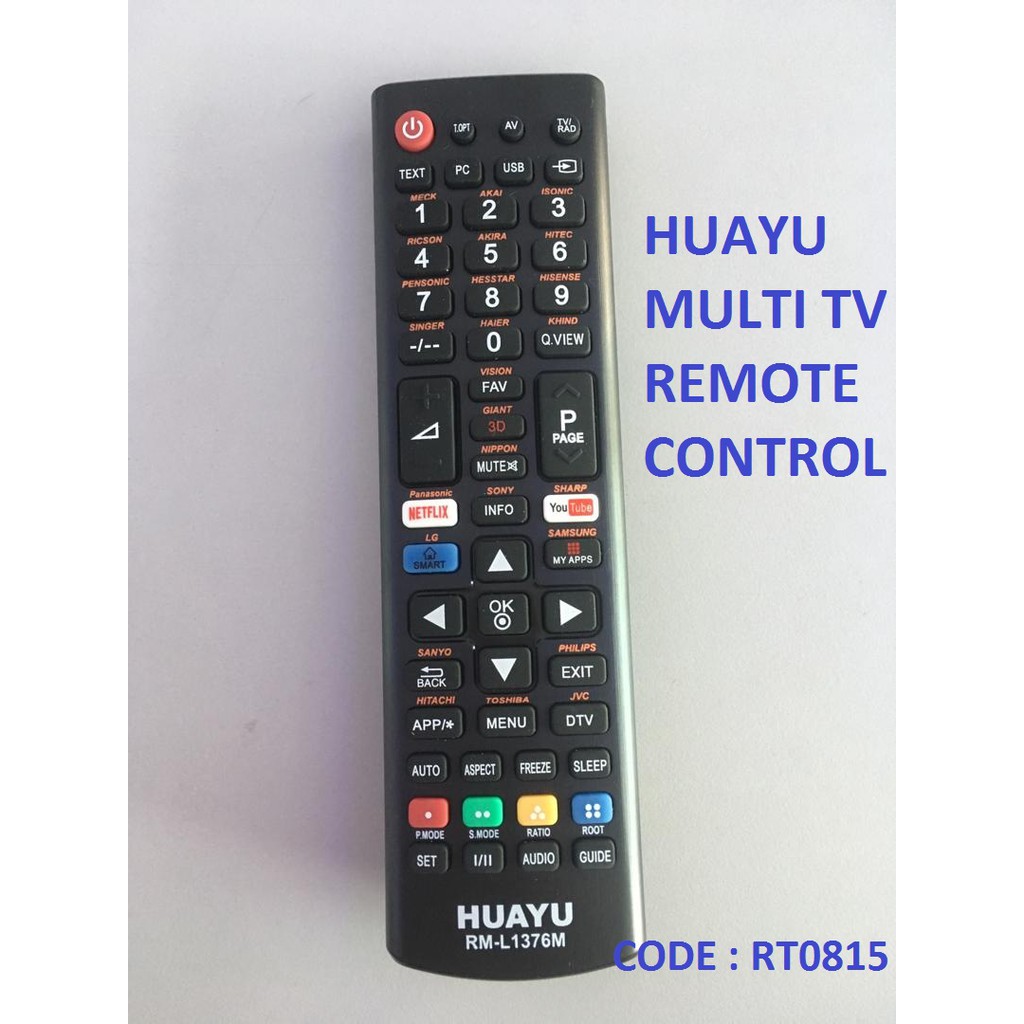 RM-L1376 TV MULTI REMOTE CONTROLLER | Shopee Malaysia