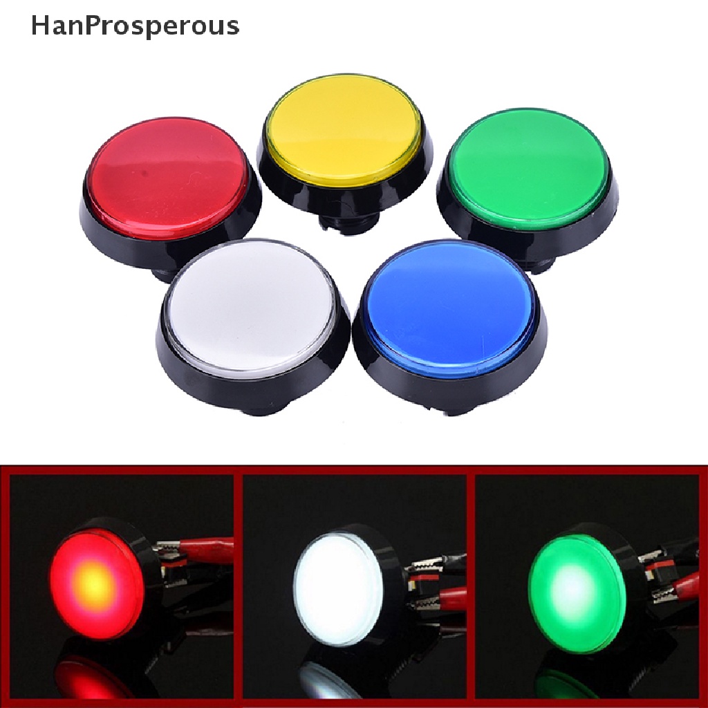 Hp> 60mm LED Light Big Round Arcade Video Game Player Push Button ...