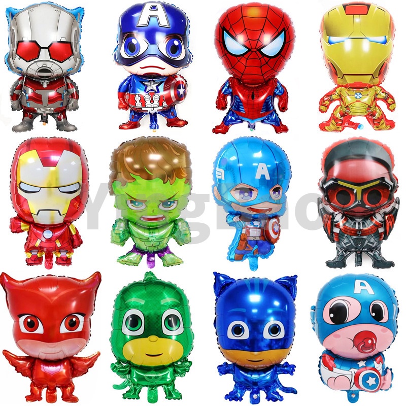 Super Hero Balloon Spiderman Iron Man Aluminum Foil Balloons Kids ...
