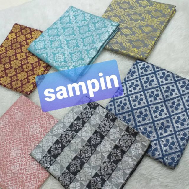 🔥TERHAD🔥 Sampin songket dewasa 2 meter x 32 inci Samping bunga penuh ...