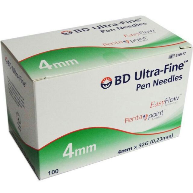 BD ULTRA FINE INSULIN PEN NEEDLES 4MM 32G 100'S | Shopee Malaysia